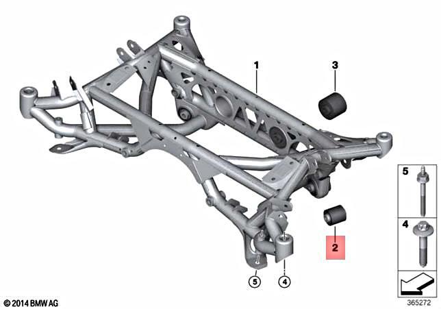 Genuine OEM Suspension CROSSMEMBER Insulator for BMW 33326770829 for ...