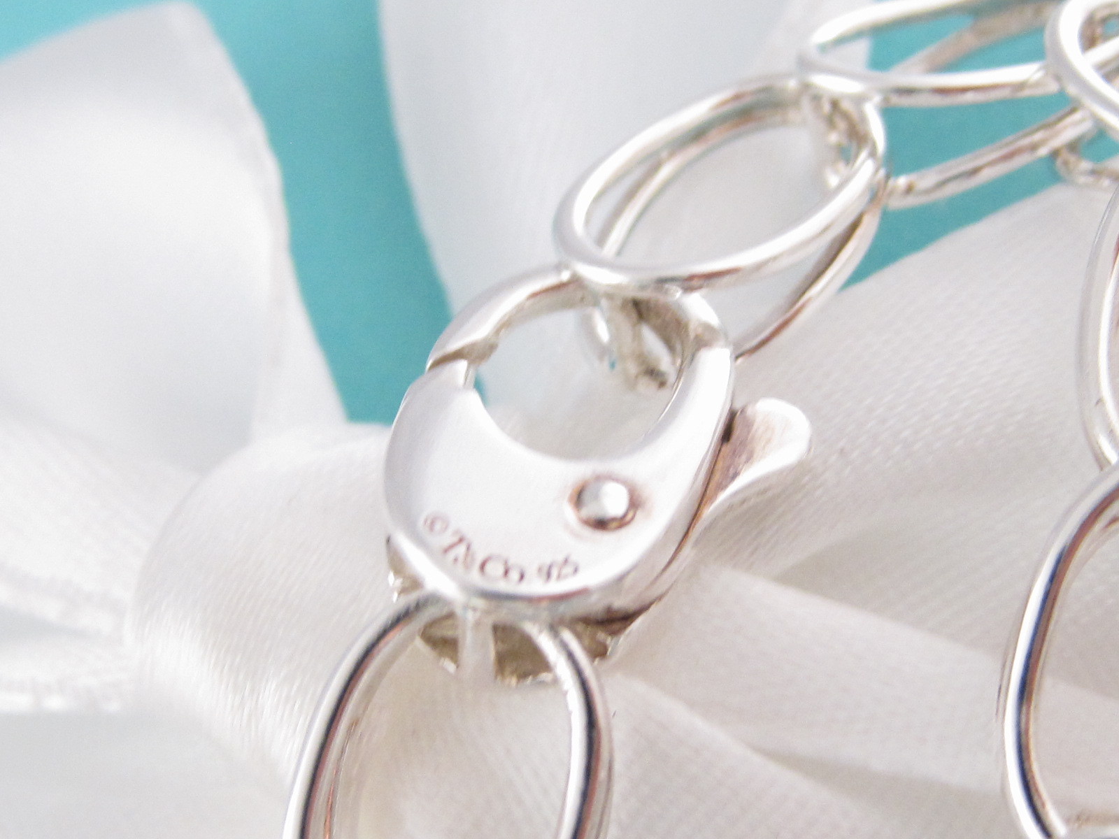 Tiffany & Co Silver Double Oval Link Loop Bracelet Po… - Gem