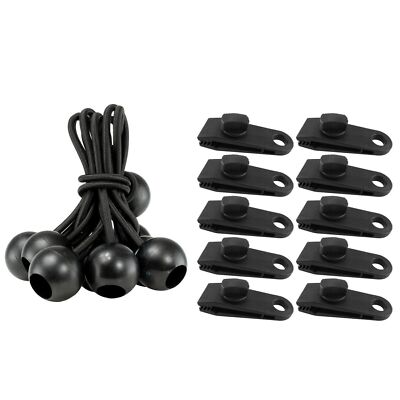 Elasticated bungee stretchy loop toggles balls and or tarp clips/clamps ...