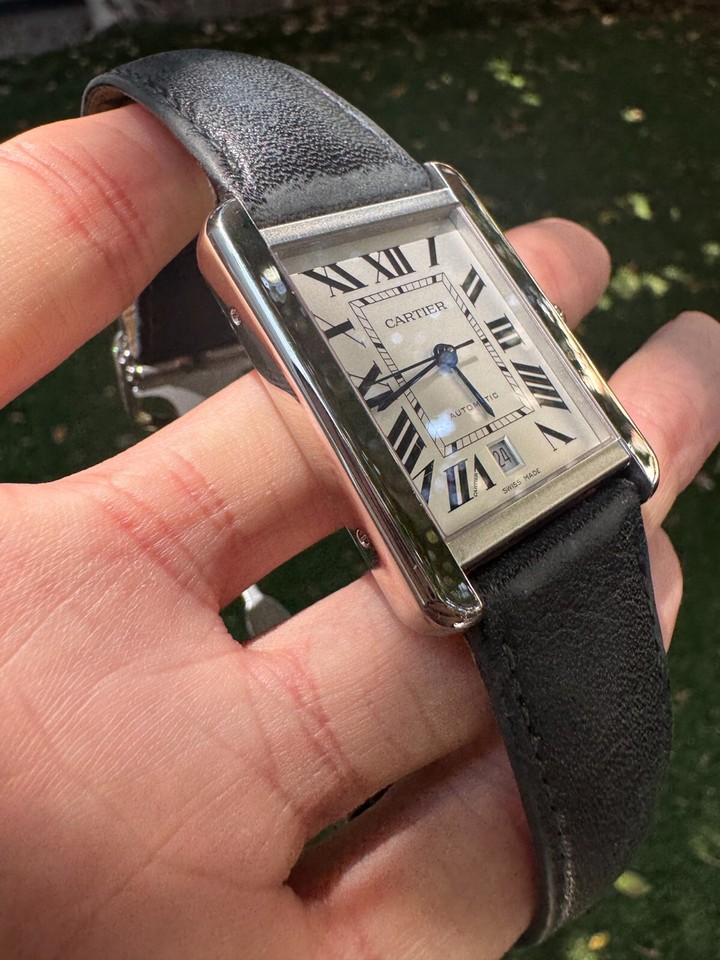 Cartier W5200028 3800 Tank Solo Stainless Steel XL White Dial | eBay