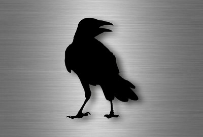 Sticker car biker motorcycle wall vinyl fridge animal bord raven crowl ...