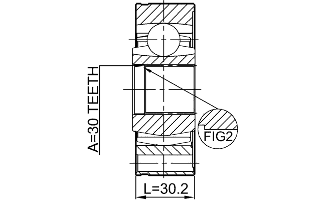 1211-IX35SHA Febest PROPSHAFT CV JOINT 30X74 49300-3W000, 49300-2P100 ...