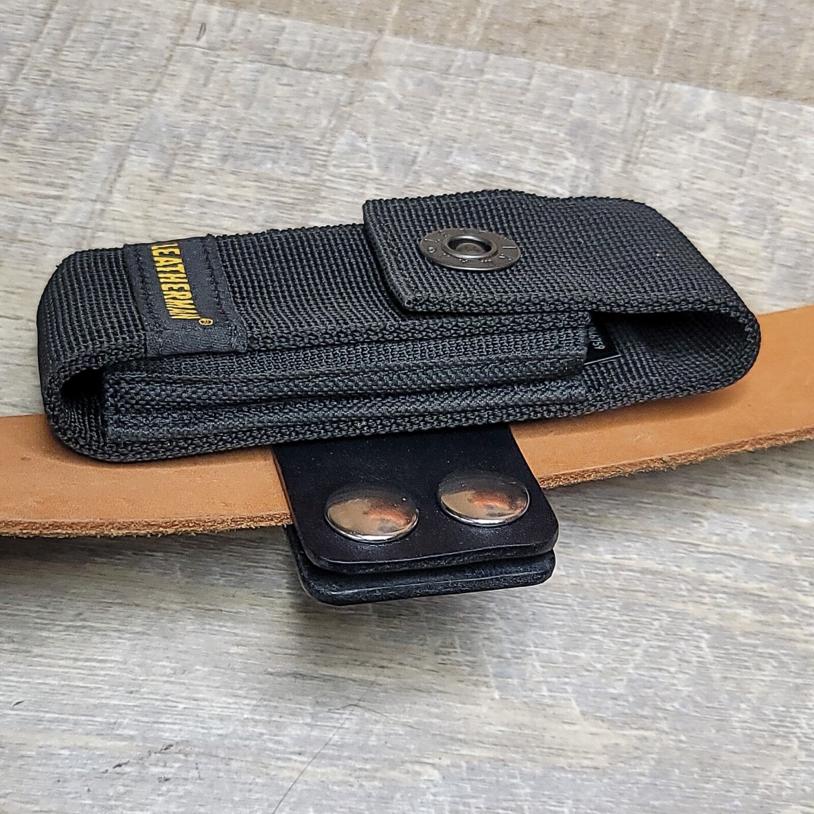 Leather Sheath Belt Horizontal Adapter Leatherman Multi-Tool Pouch Case ...