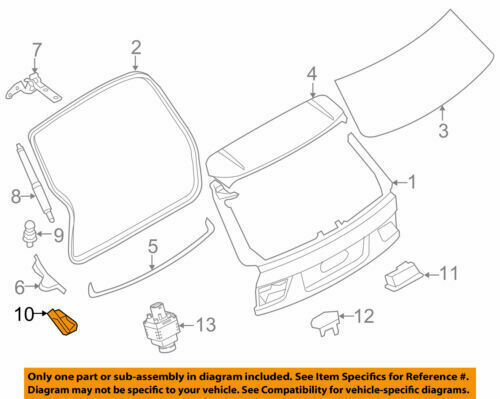 OEM BMW X5 F15 F85 X5 25D 25DX 28IX 30DX STOP TRUNK LID RIGHT ...