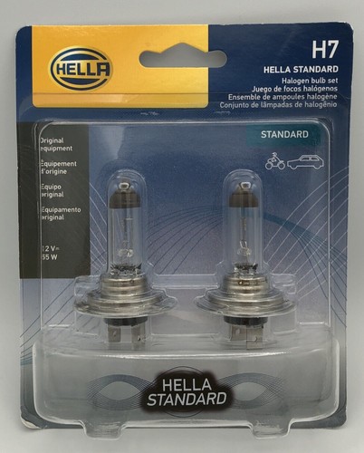 Qty 2 Hella H7 Multi-Purpose Standard Halogen Light Bulbs 12V=55W ...