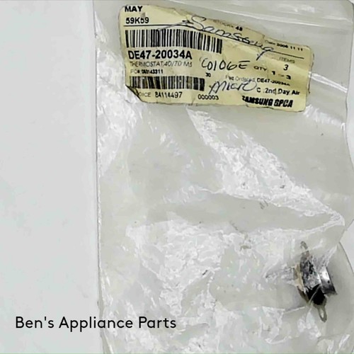 BRAND NEW OEM DE47-20034A Samsung High Limit Thermostat C-0074 | eBay