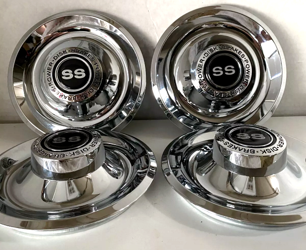 GM CHEVY CAMARO CHEVELLE NOVA SS RALLY WHEEL CENTER CAPS DISC BRAKES ...
