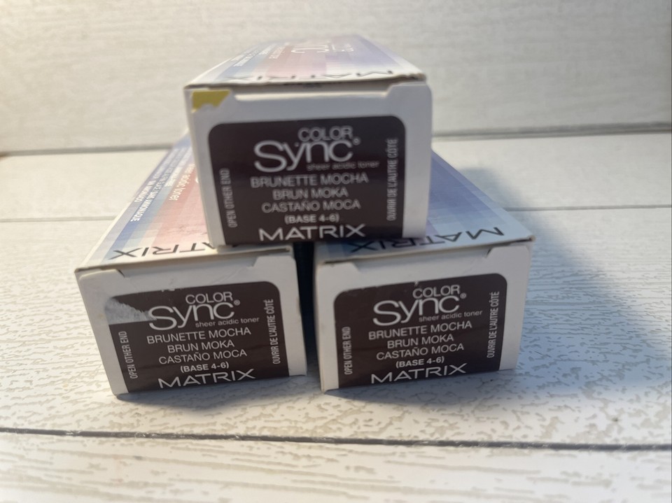 Matrix Color Sync Sheer Acidic Hair Toner *LOT Of 3 Tubes* Brunette ...