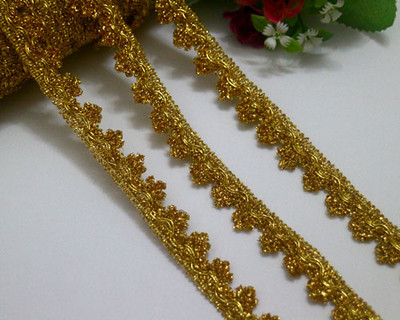 LOT 14 Yards Venise Metallic Gold Lace Trims For Sewing Craft Width 2 ...