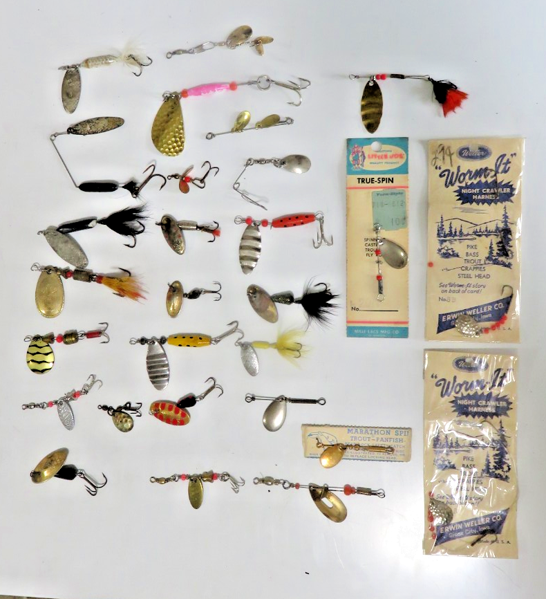 28 Vintage In-line Spinners Assorted Brands and Sizes Fishing Lures | eBay