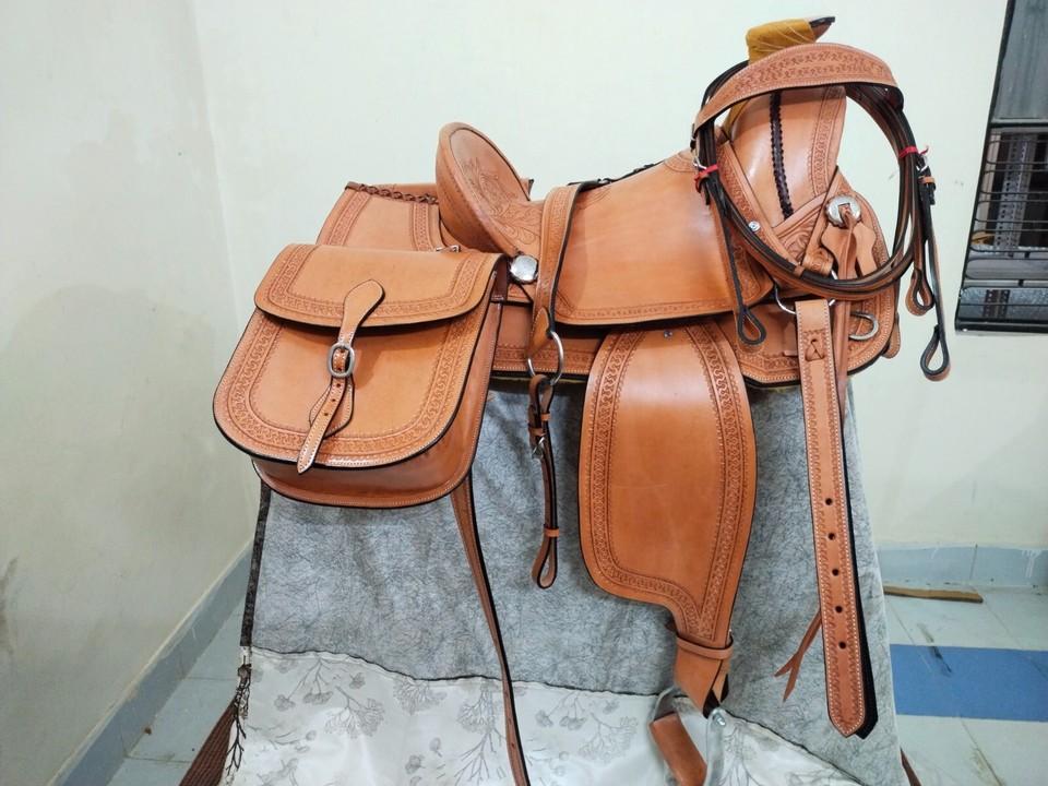 Premium Quality Wade Wide Gullet Western Leather Horse Saddle With ...