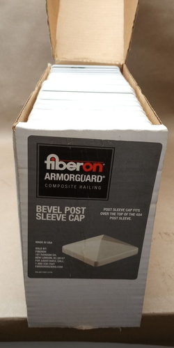 Case of 36 Armorguard 4 In. X 4 In. White Bevel Post Sleeve Cap ...