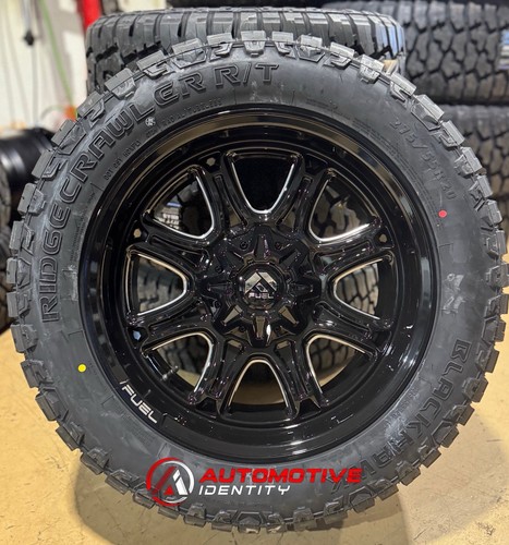 20x9 Fuel FC853 Darkstar Black Wheels 32" RT Tires 6x135 Ford F150 ...