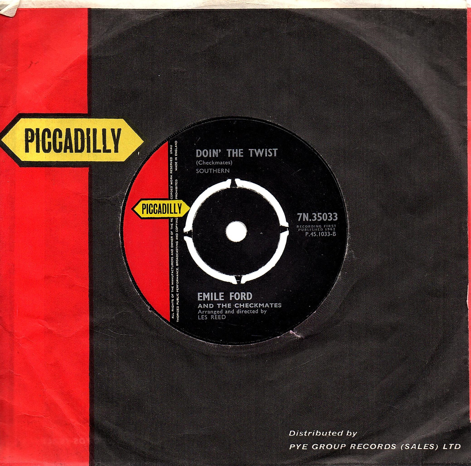 EMILE FORD SINGLE PICCADILLY " I WONDER WHO'S KISSING HER NOW " [UK] | eBay
