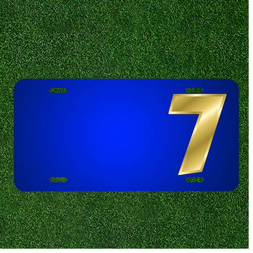 Custom Personalized License Plate With Add Names To Number 7 Alphabet ...