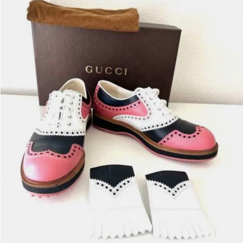 GUCCI Leather Golf Shoes, Removable Quilt US Size 6.5 with Box [EX] LTD ...