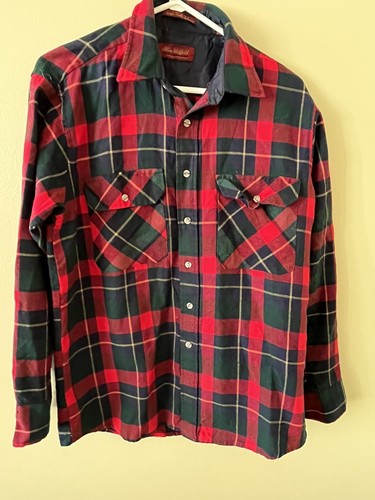 ALLEN WICKFIELD OUTDOOR OUTFITTERS Mens Medium FLANNEL Shirt | eBay