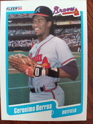 GERONIMO BERROA ATLANTA BRAVES 1990 FLEER BASEBALL CARD #575 | eBay