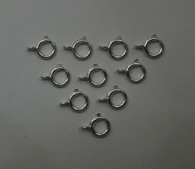 Sterling Silver .925 Spring Ring Clasp, 5mm with open ring, 10 PACK | eBay