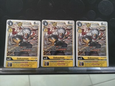 Gokuumon *3 Carte Digimon Anglais Bt12-039 | eBay