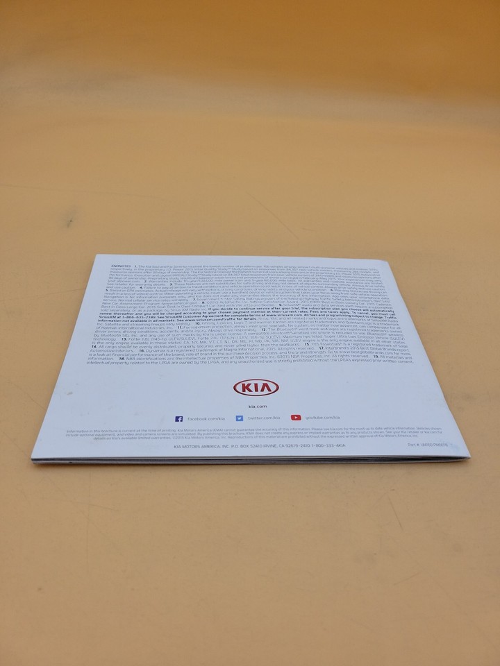 2015 KIA FULL MODEL LINE DEALER SHOWROOM SALES BROCHURE CATALOG BOOKLET ...