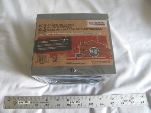 (1) NEW Generac 6338 50 Amp Outdoor Power Inlet Box Plastic CS6365 3R ...