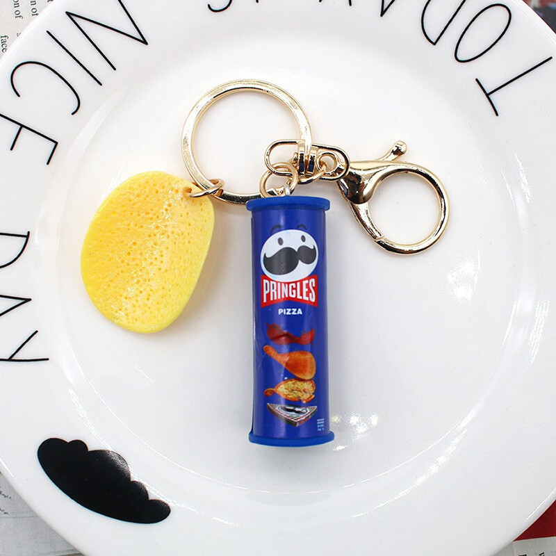 Imitation Pringles Potato Chip KeyChain Bucket Snack Pizza Potato Chip ...