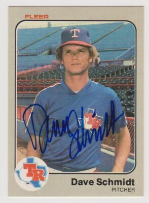 Dave Schmidt 1983 Fleer #578 Autograph Signed Rangers | eBay