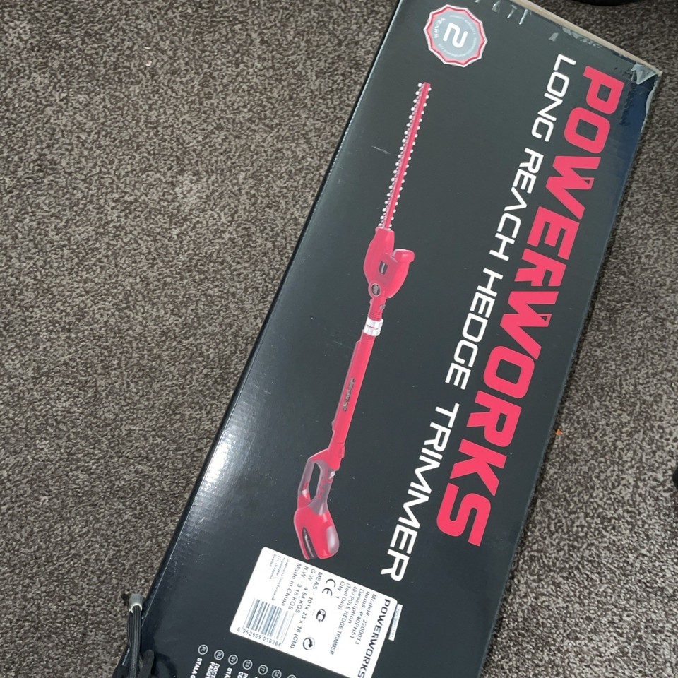 NEW BOXED LONG REACH HEDGE TRIMMER POWERWORKS 40v | eBay UK