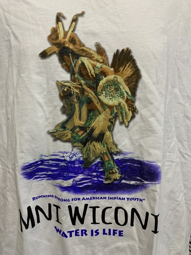 MNI WICONI T-Shirt Large "Water Is Life" NWOT American Indian Youth ...