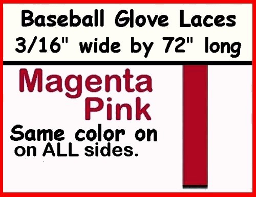 Baseball Softball Glove Leather lace ~ Magenta Pink Alm/Chrome 2 laces ...