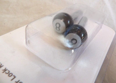 8 BALL DOOR LOCK KNOBS - CAL CUSTOMS - SET OF 2 EIGHT BALL CAL-206876 ...