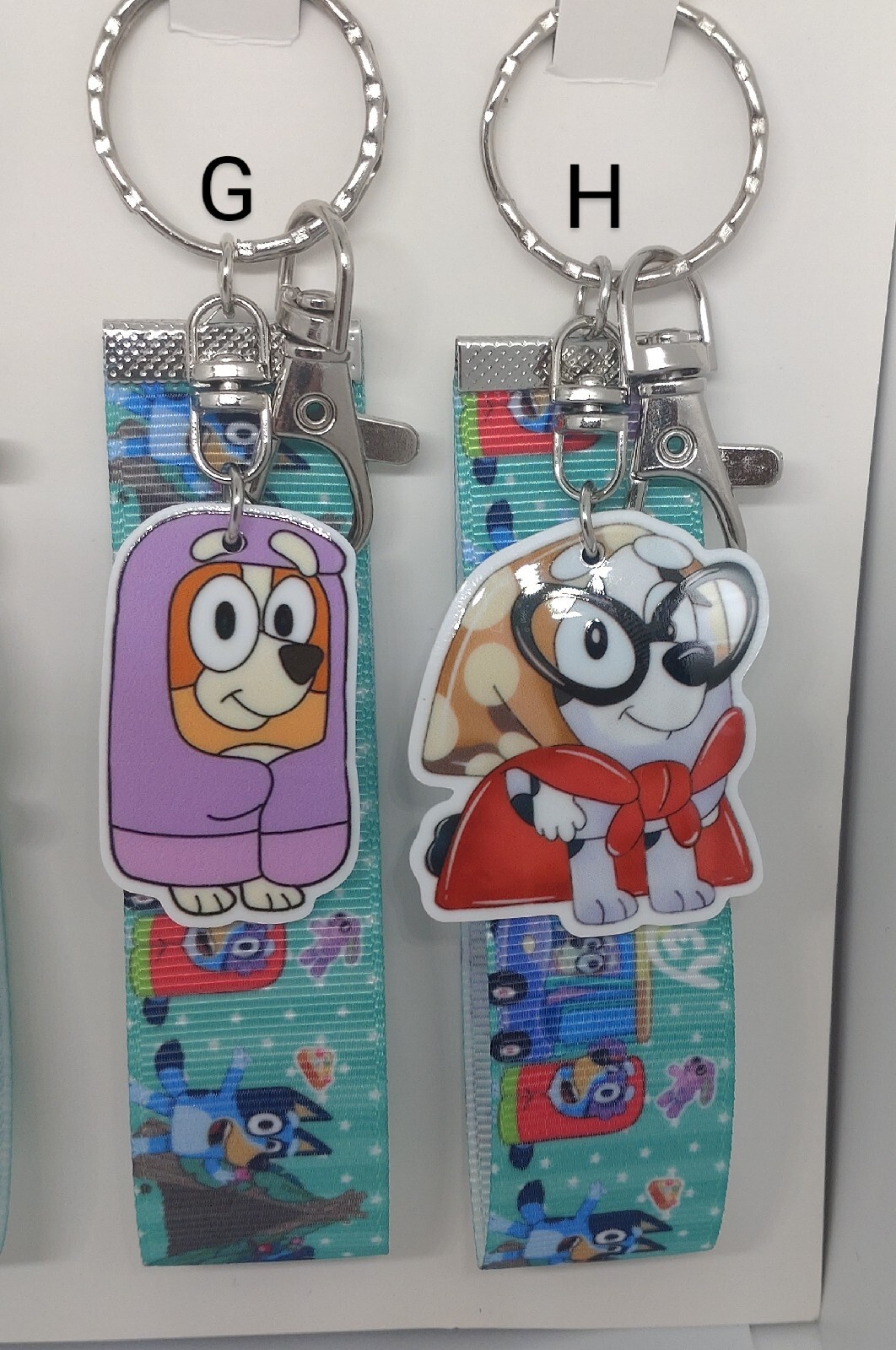 Bluey Keyring Bluey Grannies Janet And Rita Muffin Keychain Key Fob ...