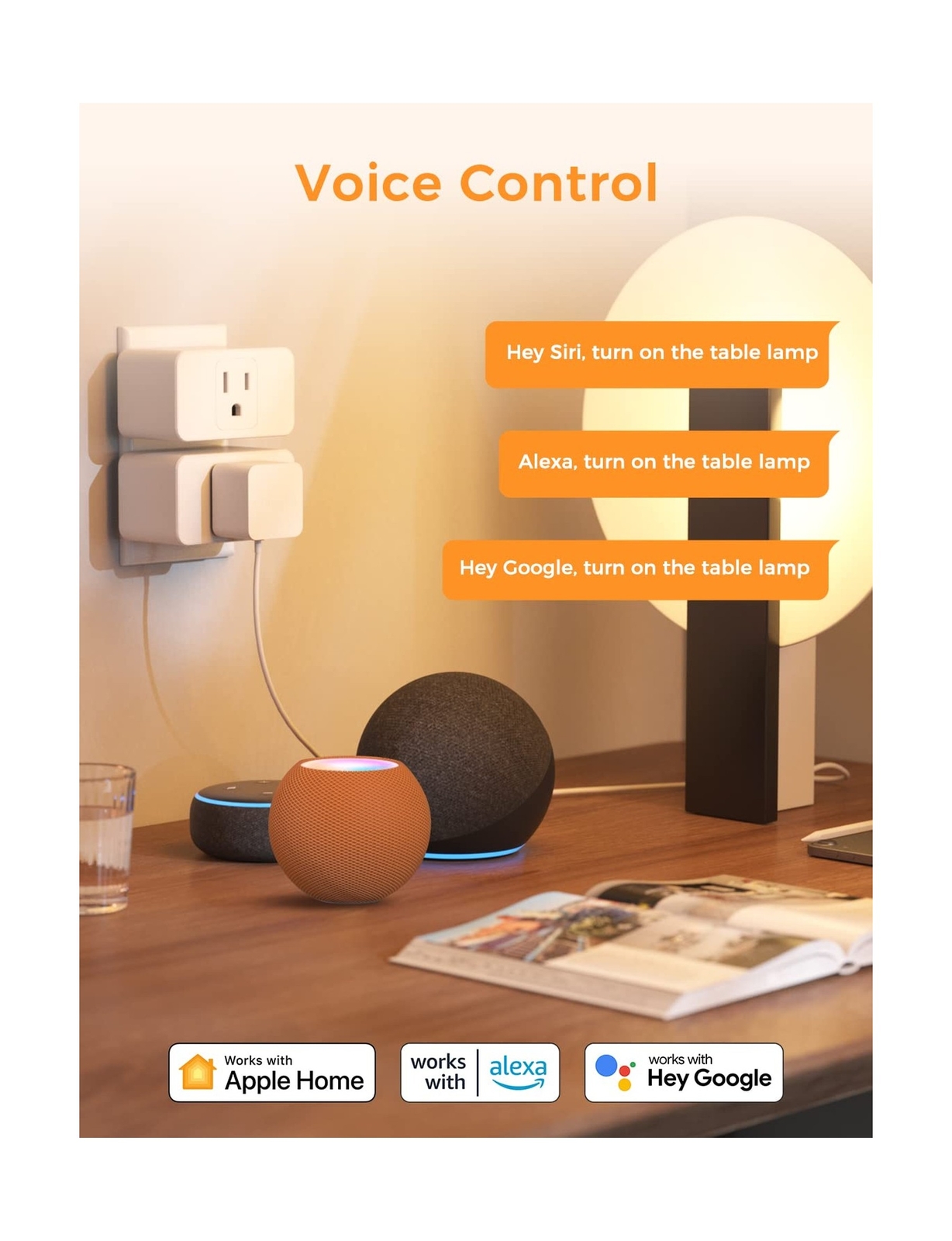 Smart Plug WiFi Outlet Work with Apple HomeKit, Siri, Alexa, Google ...