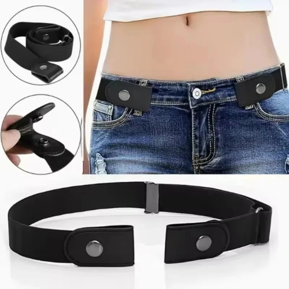 1pcs Bulge Hassle Buckle-Free Elastic Belts Womens Mens Invisible Belt ...