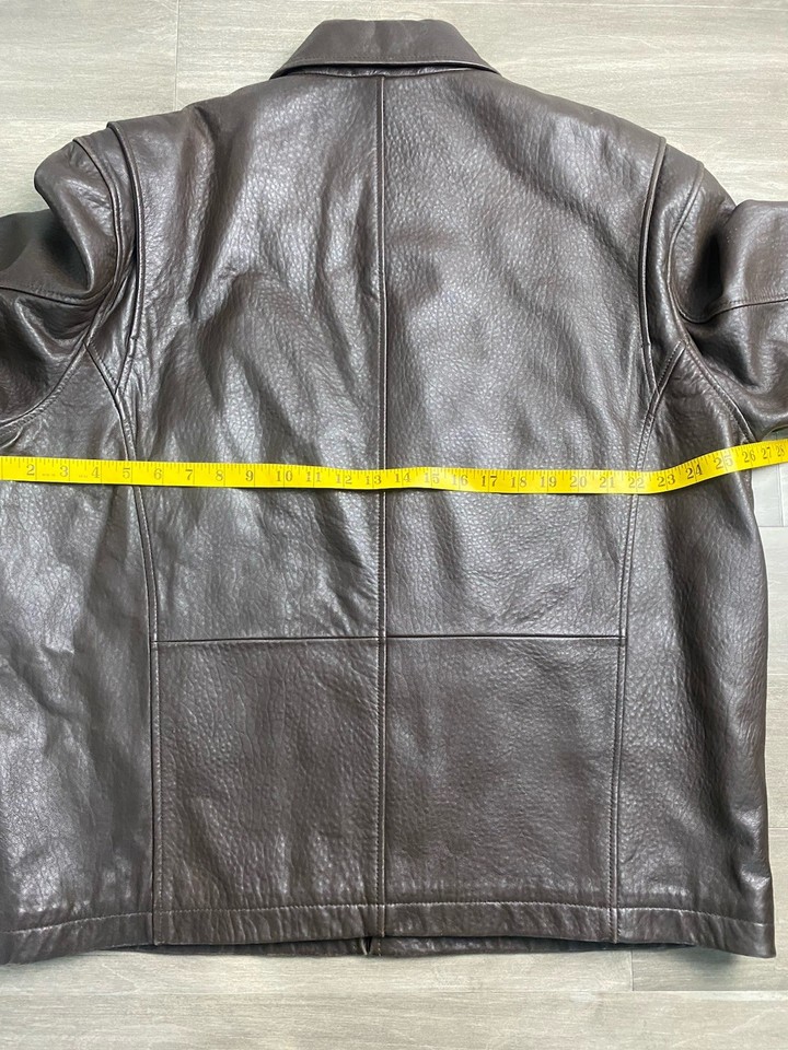 Jos. A. Bank Leather Bomber Moto Biker Lined Jacket Men’s Size Xl Soft ...