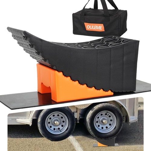 Raised Tire Change Ramp, Curved Leveling Blocks, for RV Camper Trailer ...