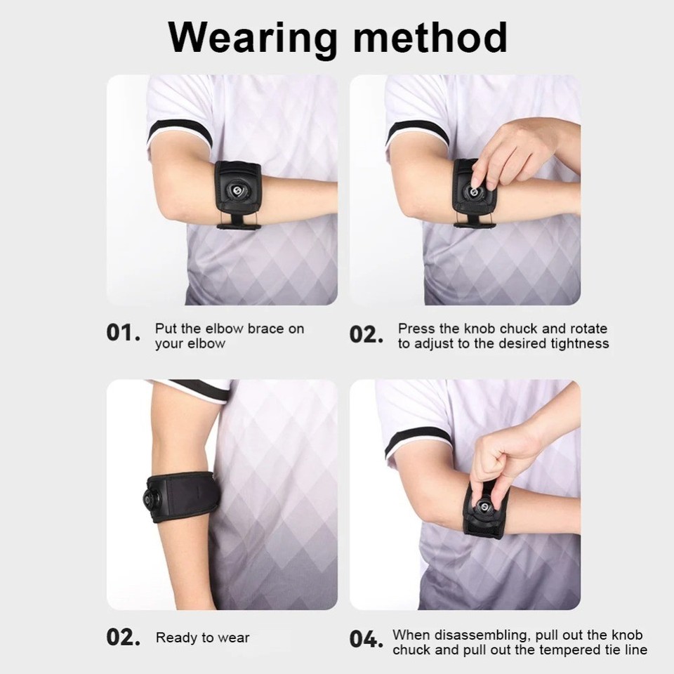 Adjustable Elbow Brace Breathable Elbow Protector Arm Support Band ...