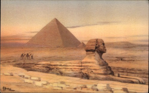 Great Pyramid of Giza Cairo Egypt vintage postcard a546 | eBay
