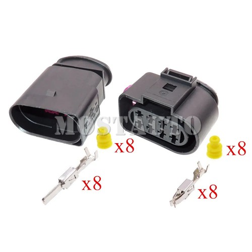 8D0973734 For VW Audi VAG - 8 Way Pin Male & Female Connector Plug Kit ...