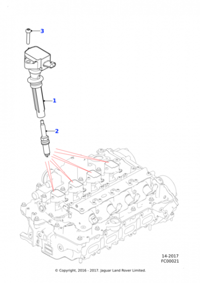 JAGUAR 2018 F-Pace 2.0L-L4 Ignition-Spark Plug JDE38685 GENUINE | eBay