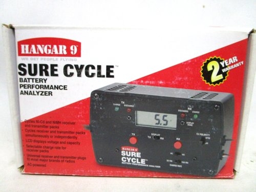Hangar 9 Sure Cycle Battery Performance Analyzer Ni-Cd NiMH RX Charger ...