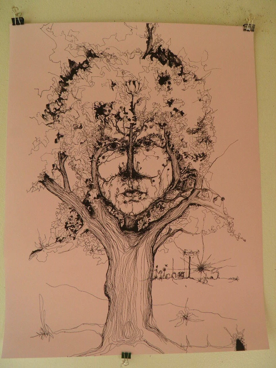 Hippie Tree Drawing