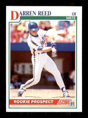 1991 Baseball Score Darren Reed New York Mets #368 RP RC | eBay