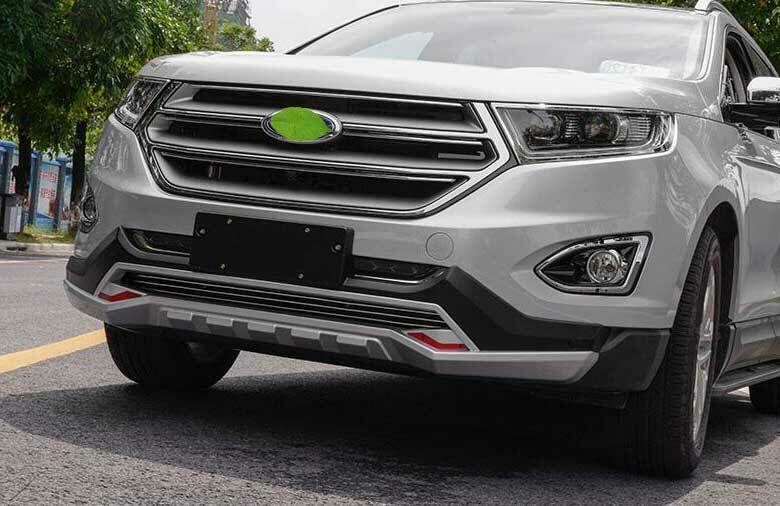 For Ford Edge 2015-2018 Silver Black Front Bumper Diffuser Spoiler ...