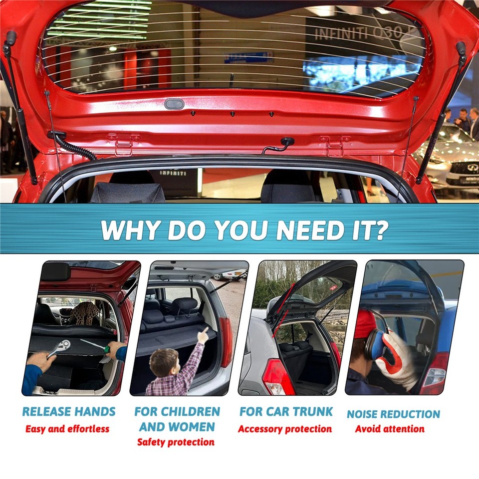 For 2008-2013 Hyundai i10 Rear Hatch Lift Support Dampers Trunk Boot ...