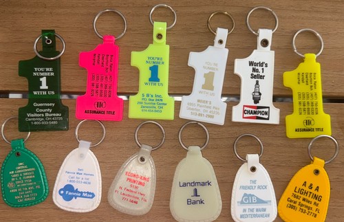 Lot of Vintage Advertising Promo Keychains Key Rings Lot Of 12 | eBay