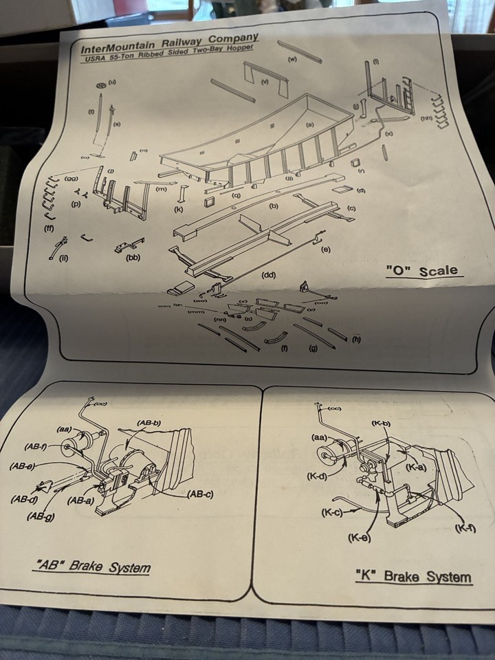 Intermountain 55 Ton 2 bay Hopper car #74195 Reading red Harold 2 Rail ...