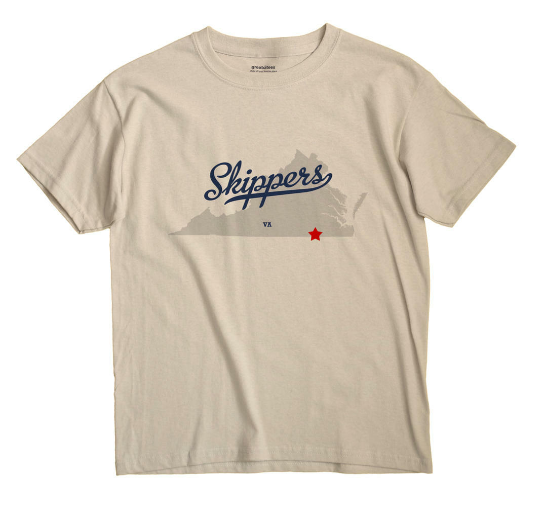 Skippers Virginia VA T-Shirt MAP | eBay