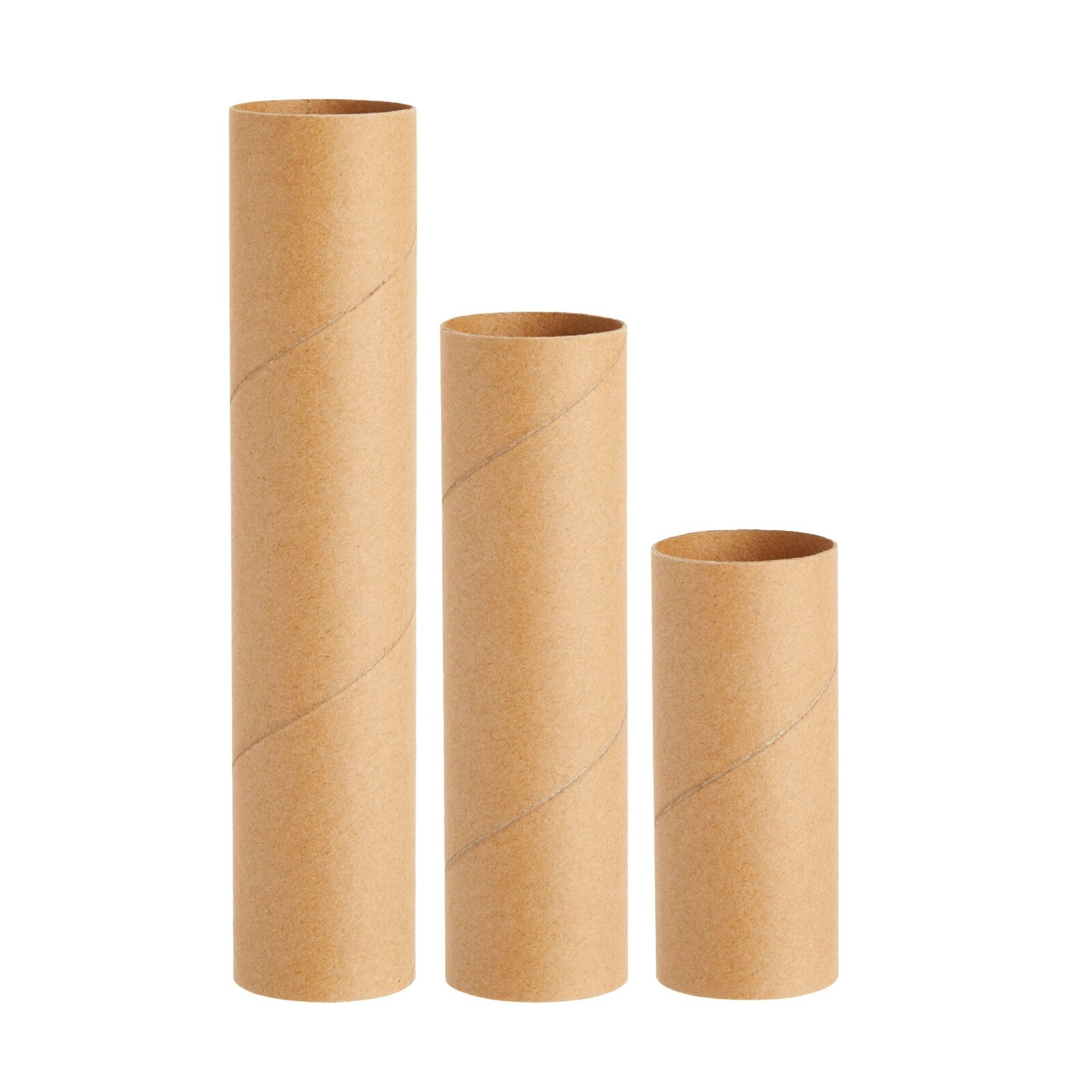 Brown Cardboard Tubes for Crafts, DIY Craft Paper Roll (3 Sizes, 36 ...